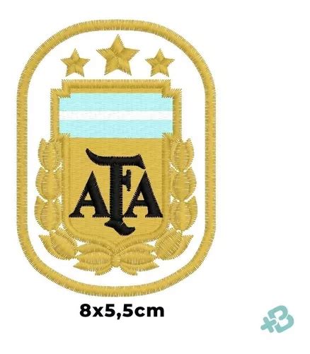 Matriz Diseño De Bordado Escudo Afa 3 Estrellas Parche Argen en venta