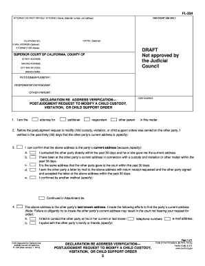 Fillable Online Courts Ca Form FL 334 California Courts State Of