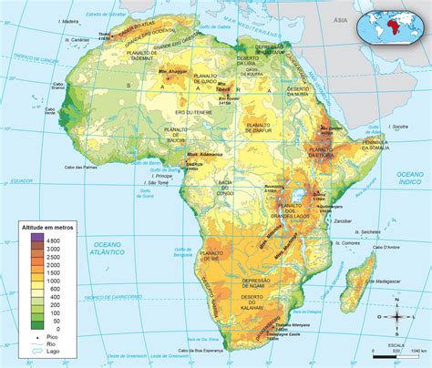 AB Vetor Mapa Físico África
