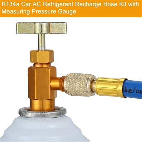 R134A Charging Hose With Pressure Gauge Refrigera Vicedeal