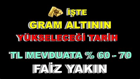 Te Gram Alt N N Y Kselece I Tarih Mevduat Faizlerinde