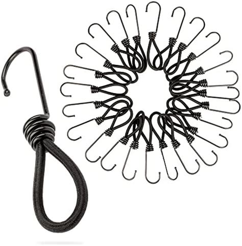 Fuxton 25 Tendeur Elastique Caoutchouc Professionnel Avec Crochet Noir