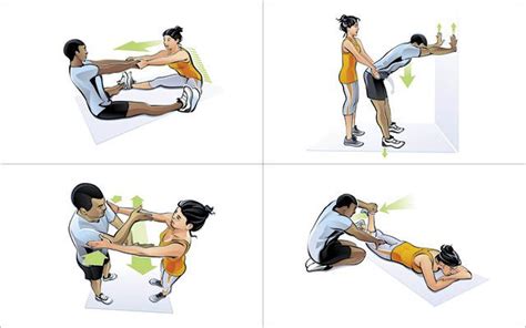 4 Stretches Your Can Do With A Partner Partner Stretches Partner Workout Hamstring Stretch