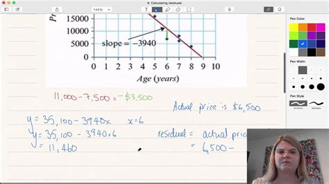 Calculating Residuals Youtube