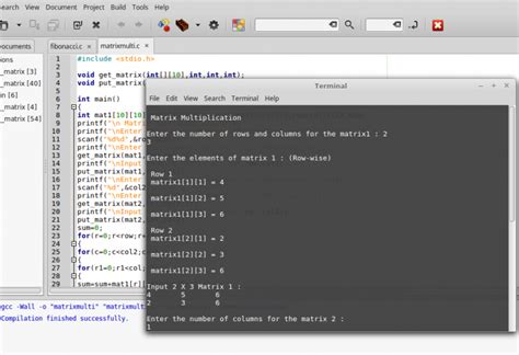 C Program For Matrix Multiplication Tutorial