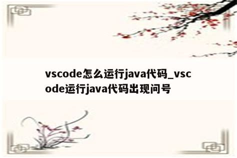 vscode怎么运行java代码 vscode运行java代码出现问号 陕西卓智工作室