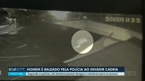 Homem é baleado pela polícia ao invadir cadeia de Marialva vídeo