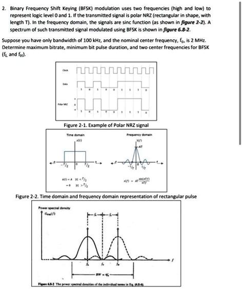 solved binary frequency shift keying bfsk modulation uses two frequencies high and low to