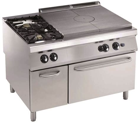 PRO 900 CUISINIERE PLAQUES COUP DE FEU GAS 2 BR AVEC FOUR GAZ
