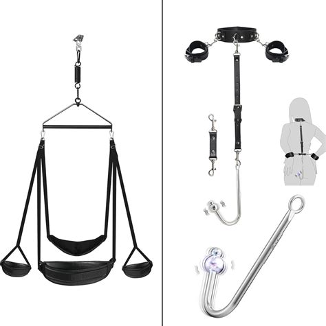 Bdsm Sex Swing Heavy Duty Sex Slings Vibrating Anal Hook Sex Bondage Kit Leather