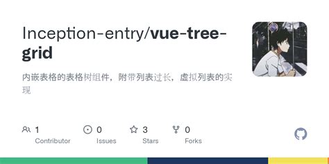 github inception entry vue tree grid 内嵌表格的表格树组件，附带列表过长，虚拟列表的实现