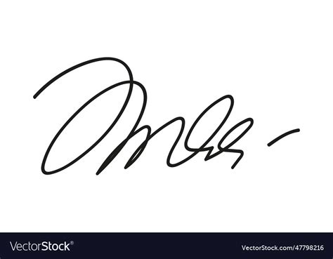 Fake Autograph Samples Hand Drawn Signatures Vector Image