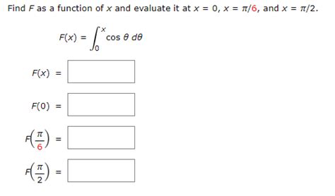 solved find f as a function of x and evaluate it at x 0 x
