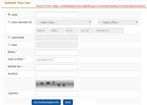 How To Activate Universal Account Number Uan Activation Epfindia Gov In