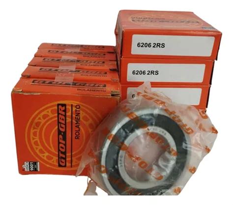 Kit 10 Peças Rolamento Gbr 6206 2rs 30x62x16 Original Frete grátis