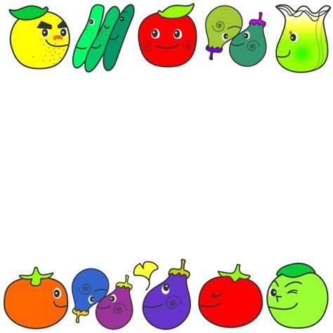 野菜キャラのフレーム 無料イラスト素材素材ラボ