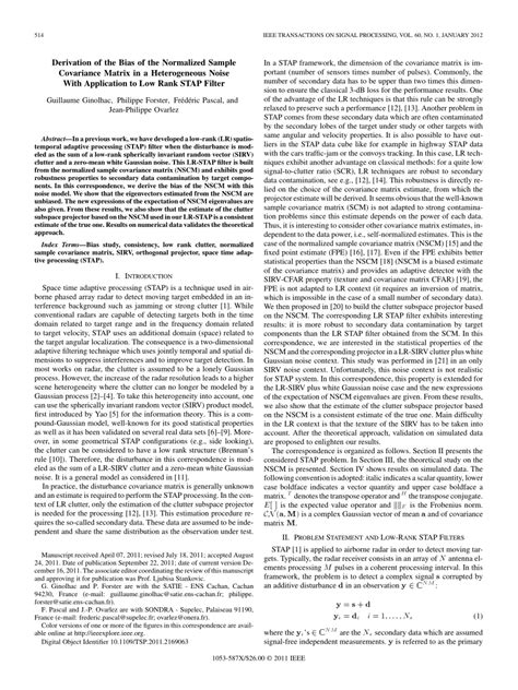 pdf derivation of the bias of the normalized sample covariance matrix in a heterogeneous noise