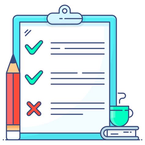List Generic Thin Outline Color Icon