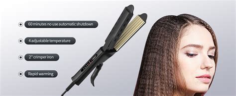 Homelet Crimper Hair Iron For Fluffy Hairstyle Curling Iron Upgrade