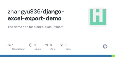 github zhangyu836 django excel export demo the demo app for django excel export