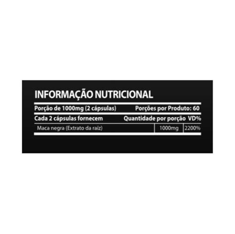 Maca Peruana Negra 1000mg 120 Cápsulas Sunfood