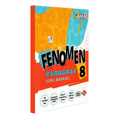 Gama Yayınları 8 Sınıf Lgs Fenomen Paragraf Soru Bankası Kitabı