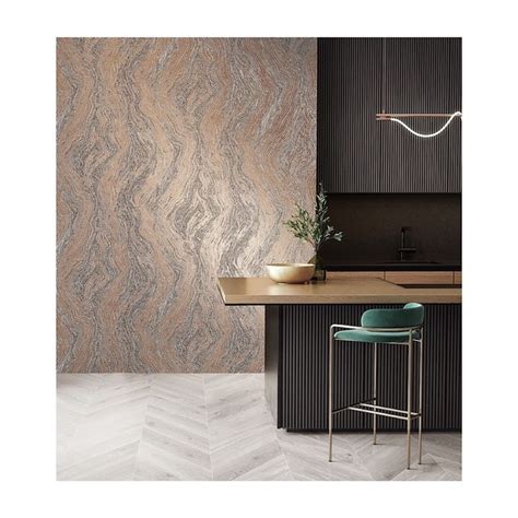 Jual Wallpaper Dinding Korea Abstrak Marmer Granit Metalik Shiny Mocca