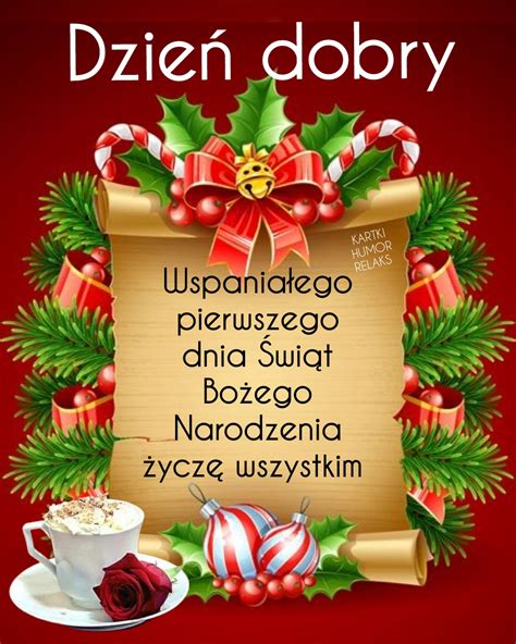 Dzie Dobry W Pierwszy Dzie Bo Ego Narodzenia Twoje Karteczki