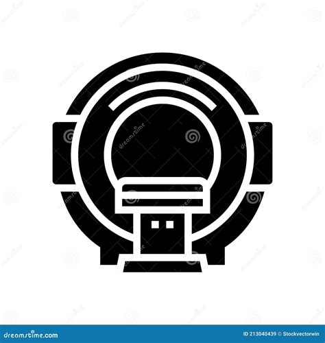 Mri Radiology Equipment Glyph Icon Vector Illustration Stock Vector