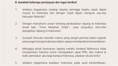 Kunci Jawaban Sejarah Indonesia Kelas 11 Semester 2 Halaman 216 Latih