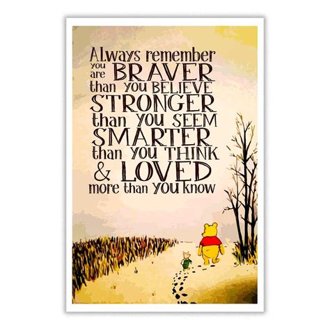 Winnie The Pooh You Are Braver Than You Believe Stronger Than You Seem