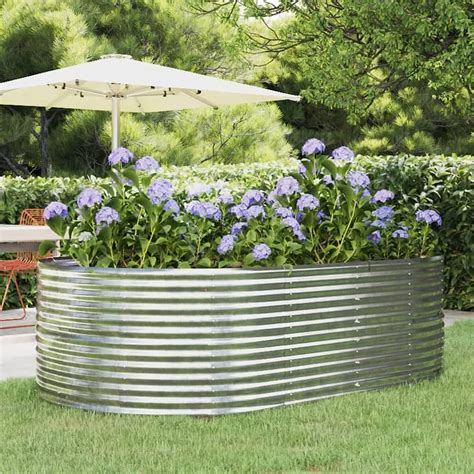 Yolola Hochbeet Oval Metall Hochbeete Für Garten Pflanzkübel Hochbeet