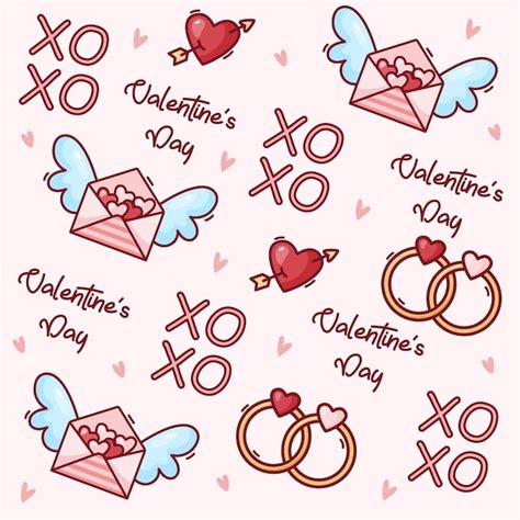 Premium Vector Seamless Pattern Valentines Day