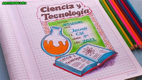 Ideas Para Dibujar Caratulas De Ciencia Y Tecnologia Facil Youtube
