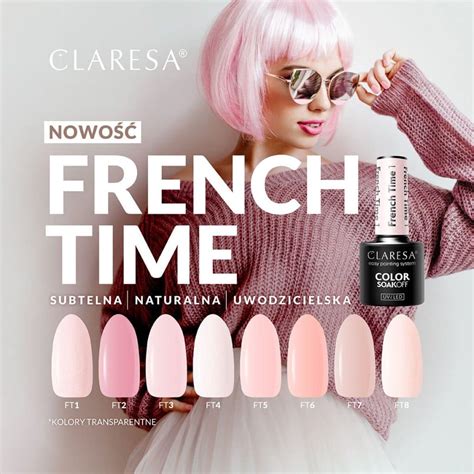 CLARESA Lakier Hybrydowy FRENCH TIME 4 5g JustNails Pl