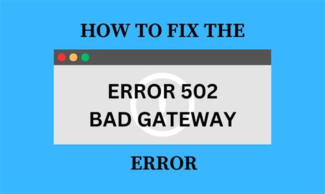How To Fix 502 Bad Gateway Error ELITEWEB Co USA