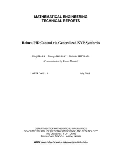robust pid control via generalized kyp synthesis