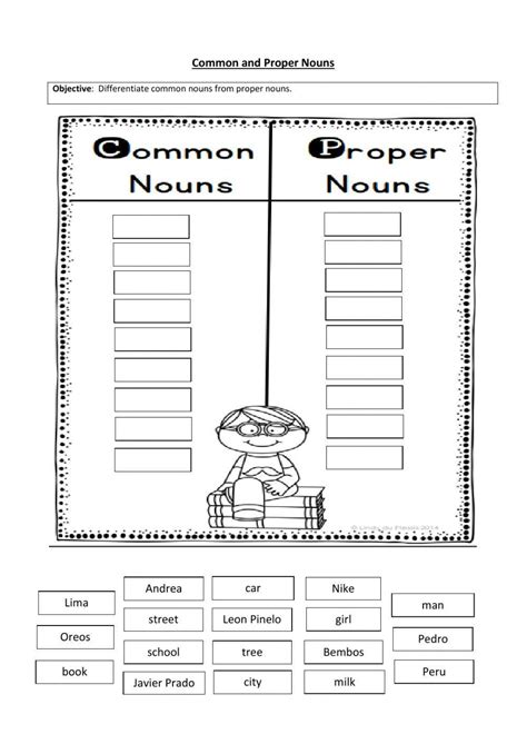 Common And Proper Nouns Sorting Worksheet Live Worksheets