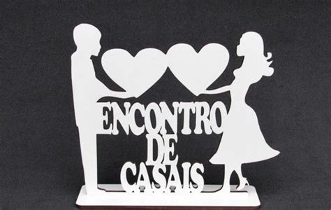 Encontro De Casais Mdf Branco Lembrancinha Igreja Elo Lembrancinha