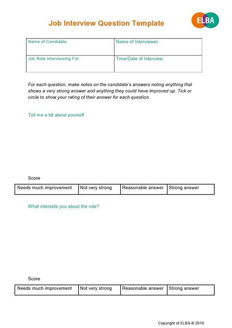 40 Best Interview Templates Formats Guides