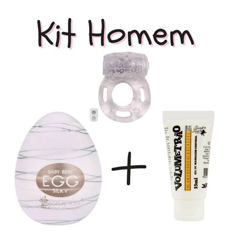 Kit Homem Egg Ovo Masturbador Masculino Anel Peniano Vibrat Rio Gel