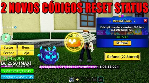 NOVOS CÓDIGOS DE RESET STATUS TODOS OS CÓDIGOS DE EXP BELI E RESET