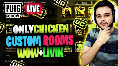 JUST CHICKEN UC ROOMS WOW Or LIVIK PUBG MOBILE YouTube