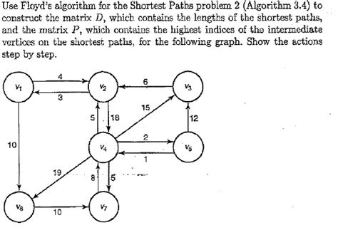 [solved] solve the following using floyd s algorithm use floyd s algorithm course hero