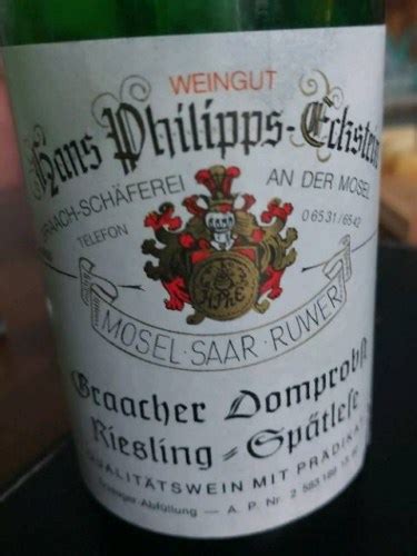 Philipps Eckstein Graacher Domprobst Riesling Spätlese Vivino US