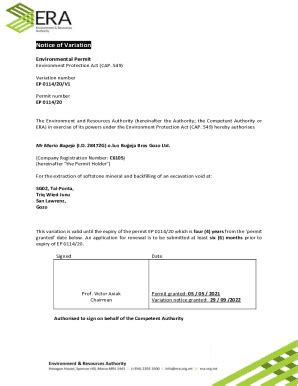 Fillable Online Era Org EP 0114 20 V1 Fax Email Print PdfFiller