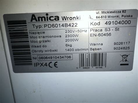 Pralka automatyczna Amica Kiełczewo OLX pl