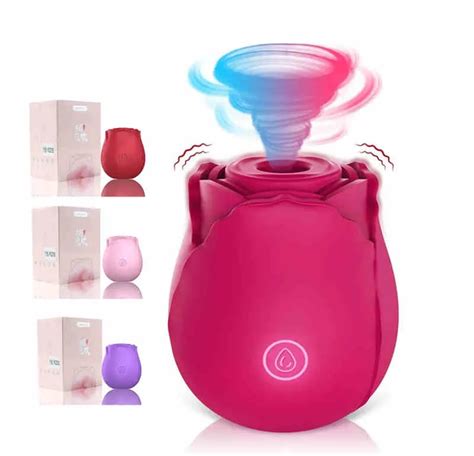 Vibrador De Masaje De Succión De Flor De Rosa Para Mujer Pezón Vaginal