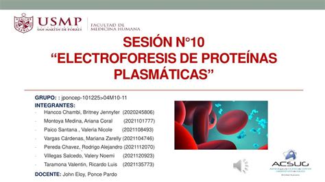 Exposición Electroforesis de Proteínas Plasmáticas Mariana Zarelly