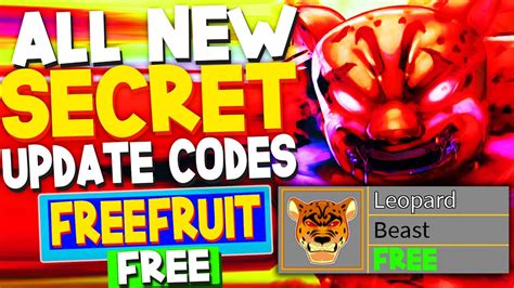 ALL NEW FREE LEOPARD FRUIT CODES In BLOX FRUITS CODES Blox Fruits